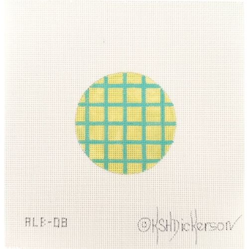Bright Disk Letter - Celadon & Turquoise Grid, Bright Pink Letter ...